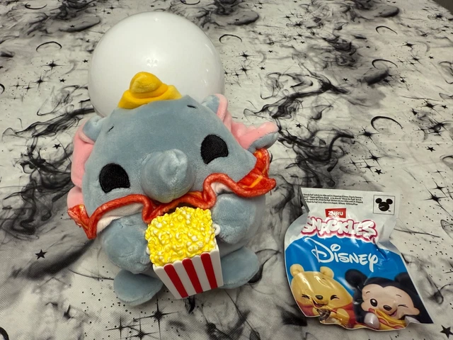 NEW ZURU DISNEY Snackles Dumbo With Popcorn Bucket 6 Inch Plush Stuffed ...