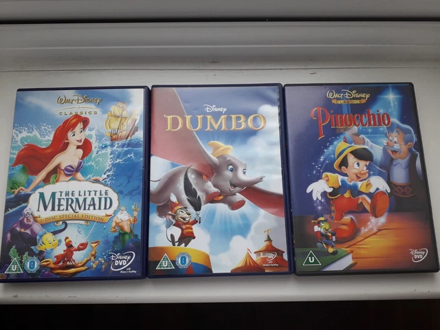 PINOCCHIO. DUMBO. LITTLE Mermaid. DVD Disney Bundle EUR 4,39 - PicClick IT