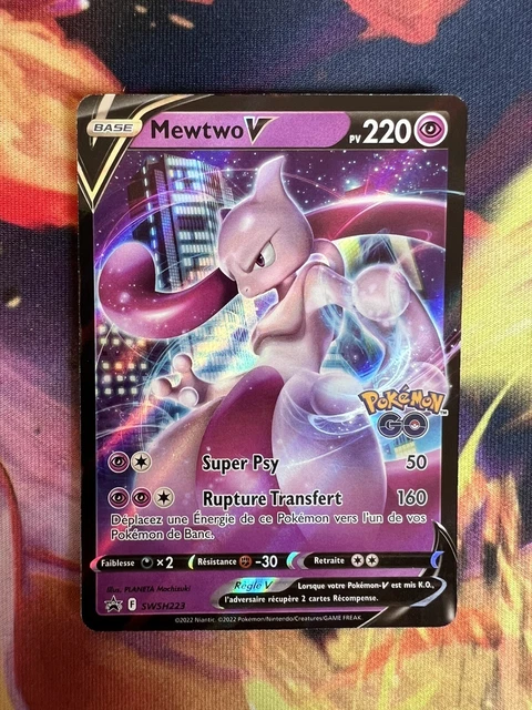 CARTE POKEMON MEWTWO SWSH223 PROMO Ultra Rare V Epée et Bouclier GO FR ...