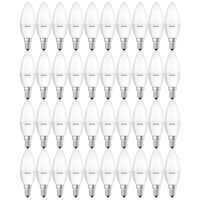 40 X OSRAM LED Leuchtmittel Kerzen 5W = 40W E14 matt neutralweiß 4000K UVP 199€ EUR 17,50 ...