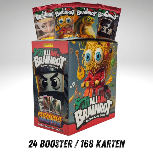 PANINI SKIFIDOL ITALIAN Brainrot Trading Card Game Ganzes Display mit ...