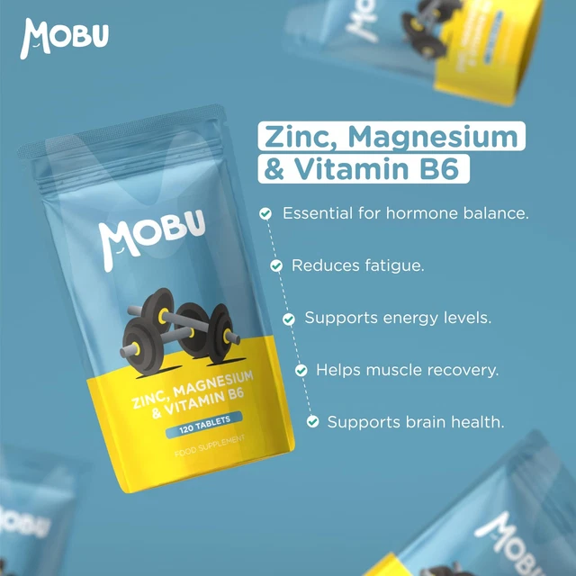 ZINC AND MAGNESIUM 120 Tablets with Vitamin B6 Normal Muscle Function ...