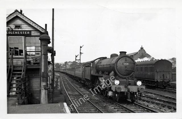 PHOTO 6X4 RAILWAY Steam Engine 61641 Clacton Train at Colchester c1953 ...