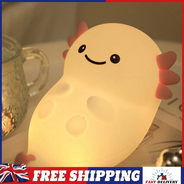 AXOLOTL TOUCH LAMP Animal Silicone Table Lamp Rechargeable Bedside Lamp ...