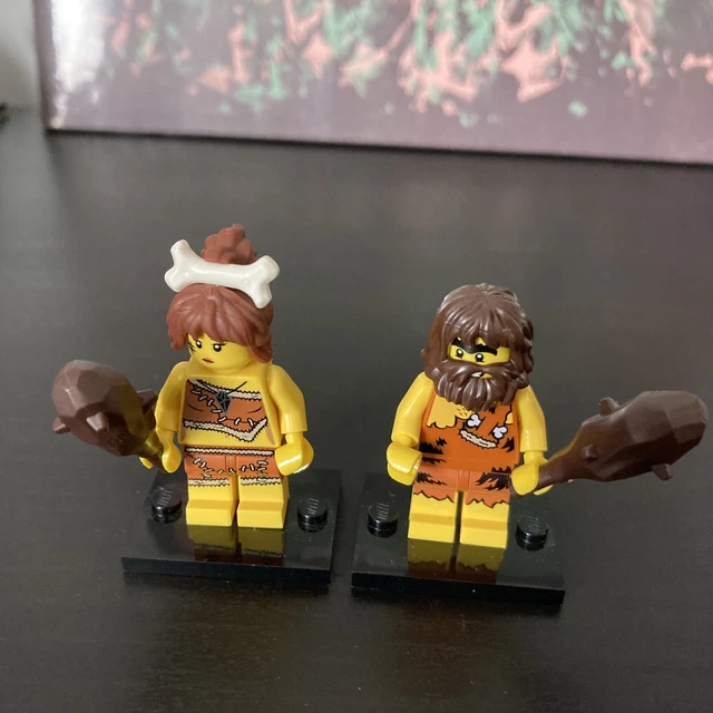 LEGO GENUINE ICONIC CAVE Set CAVEMAN AND CAVEWOMAN MINI FIGURES ...