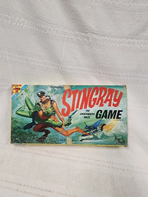 RARE 1966 TRANSOGRAM Stingray The Underwater Maze Game Vintage Board ...