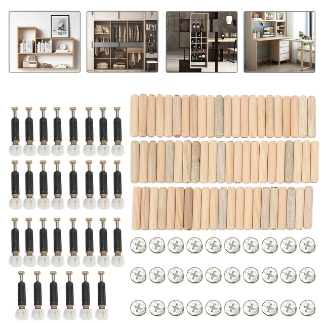 CONNECTEUR 3 EN 1 Noir épaissi écrou Excentrique Fixation à Vis ...