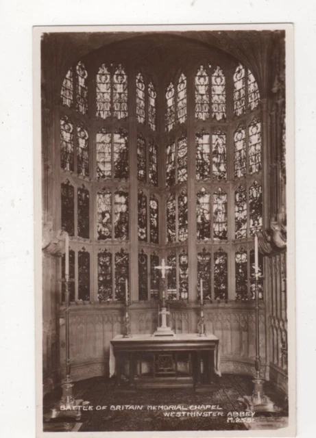 BATTLE OF BRITAIN Memorial Chapel Westminster Abbey London RP Postcard ...