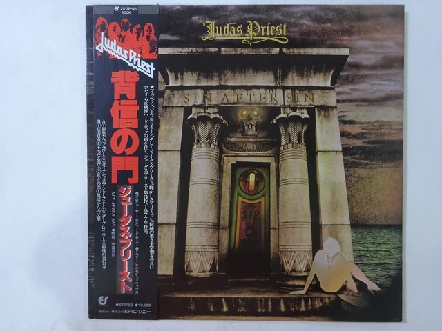 VINYLE LP OBI Judas Priest Sin After Sin Epic 25 3P-46 Japon EUR 64,69 ...