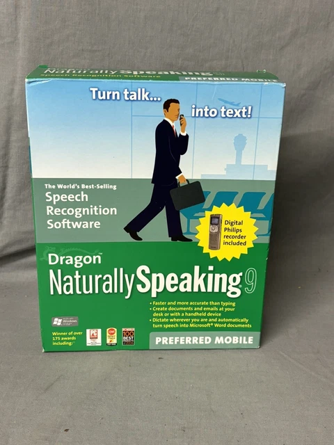 DRAGON NATURALLY SPEAKING Version 9 Speech Recognition Software ...