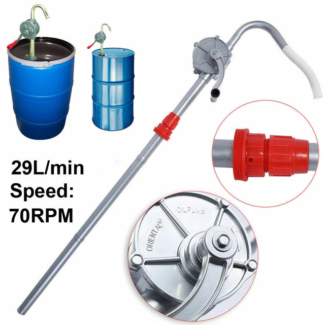 ALUMINIUM ROTARY DRUM Pump Heavy Duty Oil 44 Gallon /205L Drum Barrel ...
