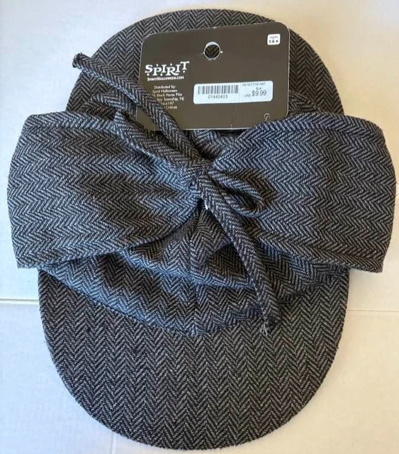 DEERSTALKER CAP SHERLOCK Holmes Spirit Halloween Houndstooth Detective ...