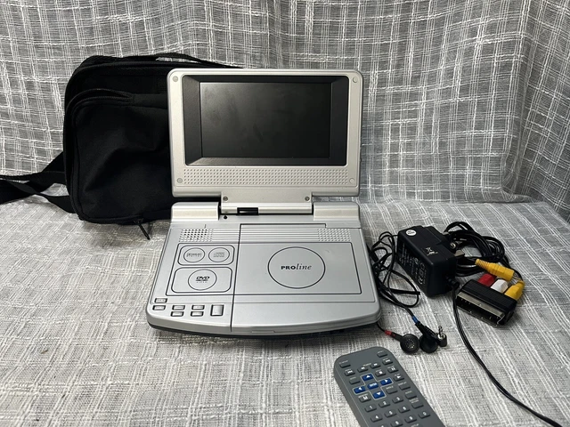 PROLINE DVDP705W PORTABLE DVD Player With Bag, Power Lead, Instructions ...