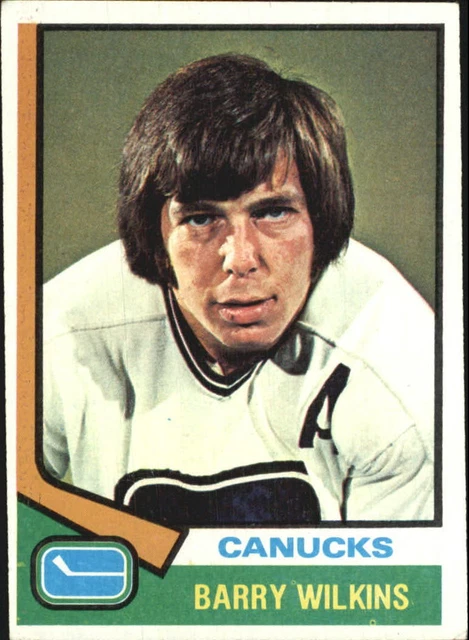 CARTE DE HOCKEY 1974-75 Topps Canucks #182 Barry Wilkins - EXCELLENT ...