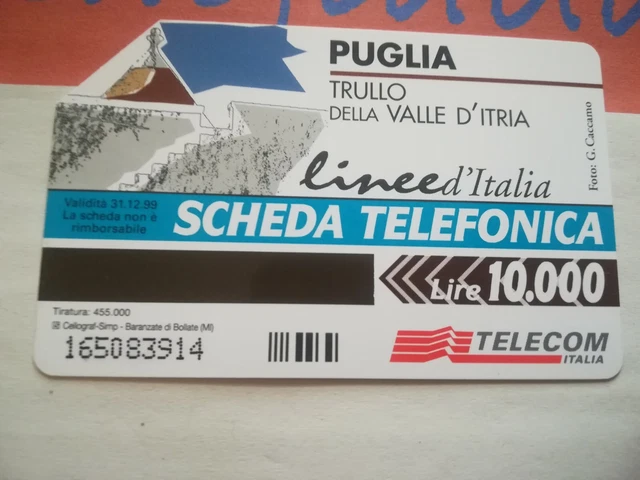 SCHEDA TELEFONICA PUGLIA Trullo Della Valle D'itria Lire 10000 Sc. 12/ ...