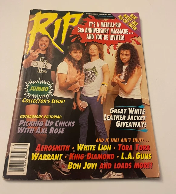 RIP DECEMBER 1989 Metallica Cover Poster Included Aerosmith Bon Jovi £ ...