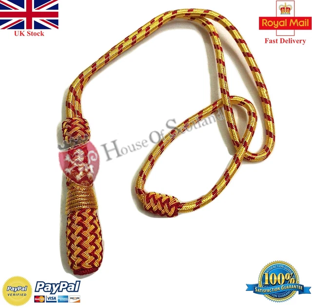 BRITISH ARMY GOLD-RED Sword Knot/Army WWI WWII Sword Knot/US Army Sword ...