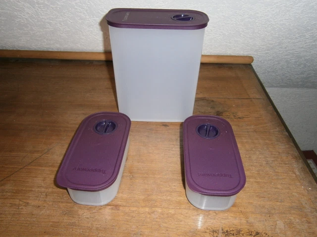 TUPPERWARE DOSENSET EIDGENOSSEN Time Keeper Set Brombeer 3 teilig 1,7+2 ...