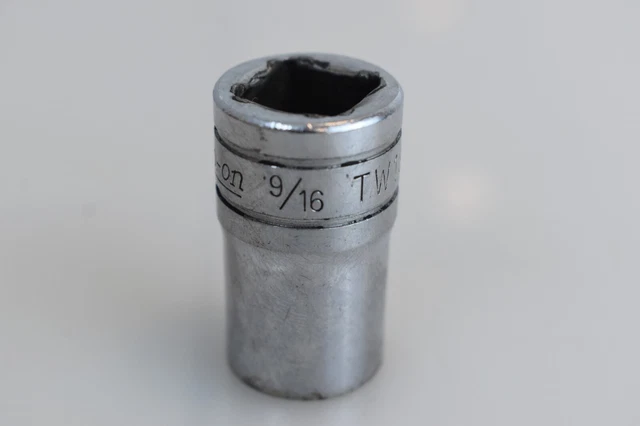 SNAP ON TOOLS TW181 9/16" SAE Flank Drive Shallow Socket 1/2" Drive 6 ...