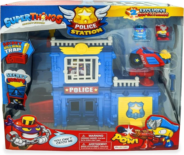NEW SUPERTHINGS KABOOM City Police Station Playset with 2 exclusive ...