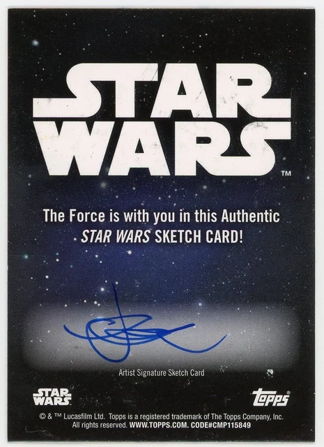 2025 TOPPS CHROME Star Wars Galaxy WRECKER Jeffrey C. Benitez Sketch ...