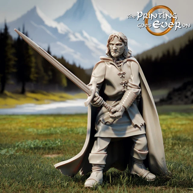3D PRINTED - Aranglor Human Ranger - DnD RPG LOTR TableTop Wargames ...