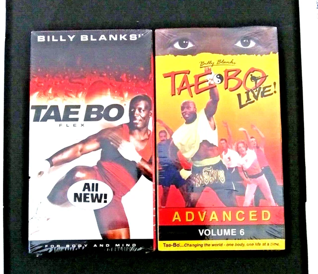 (2) TAE BO VHS TAPES Tae Bo Live! ADVANCED VOL.6 & Tae Bo FLEX Billy ...
