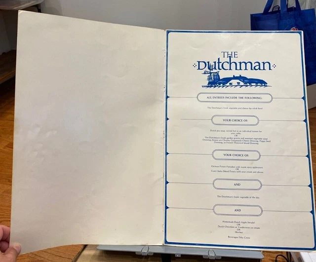 1980S THE DUTCHMAN Restaurant Menu International Bill Of Fare Denver ...