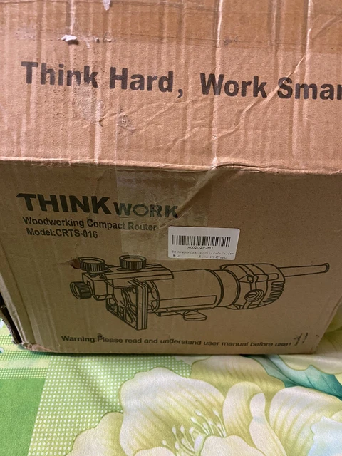 THINKWORK COMPACT ROUTER, 6.5-Amp 1.25 HP Compact Wood Palm Router Tool ...