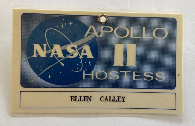 ORIGINAL 1969 NASA Apollo 11 Hostess Launch Access Employee Badge Pass ...