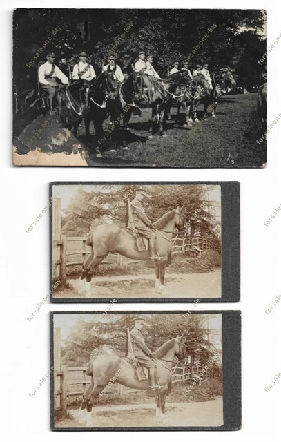 3X WW1 PHOTOS Sussex Yeomanry, Trooper H Rudwick of Midhurst, cavalry ...