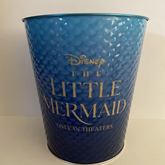 DISNEY THE LITTLE MERMAID 2023 movie Tin Popcorn BUCKET Tub 130 oz £19. ...