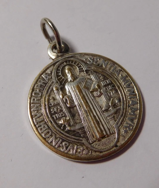 MEDAILLE RELIGIEUSE ANCIENNE " Sentia Muniamur " - bronze argenté EUR 6 ...