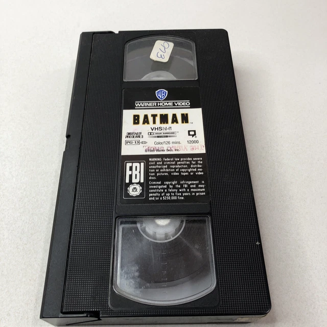 BATMAN MOVIE VHS Tape 1989 Warner Home Video Michael Keaton Jack ...