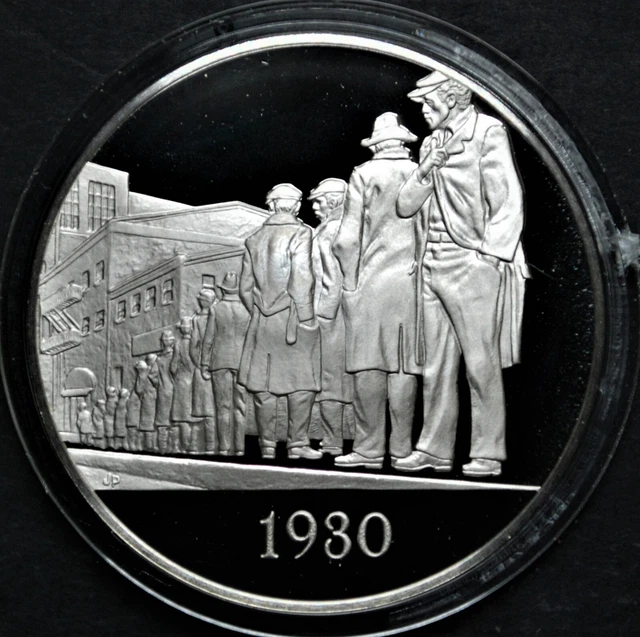 CANADIAN HISTORY: THE Great Depression 1930 - Sterling Silver Medal, 11 ...