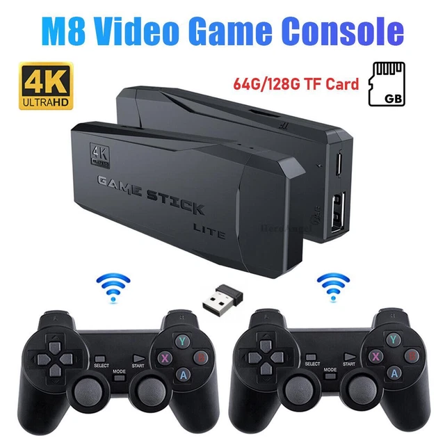 HDMI TV GAME Stick Console 4K Built in 64GB 20000+Retro Games+2 ...