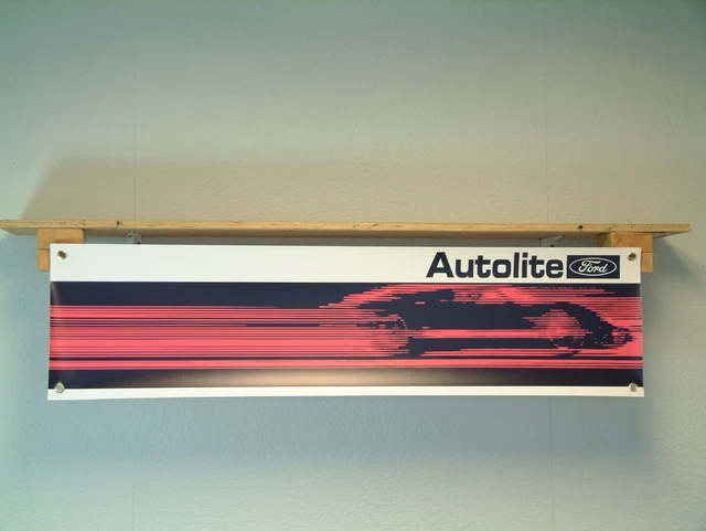 AUTOLITE FORD BANNER retro classic car show GT40 pvc Wall Display sign ...
