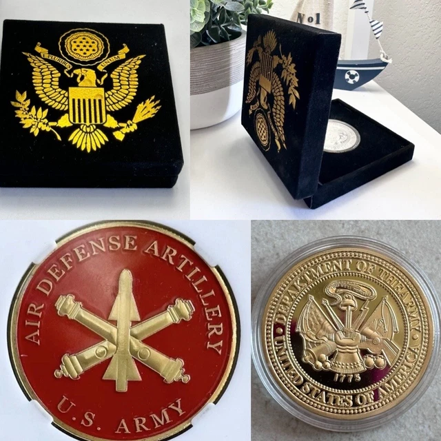 AIR DEFENSE ARTILLERY U.S. Army Challenge Coin With Velvet Presentation ...