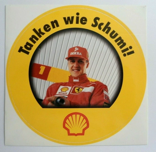 WERBE-AUFKLEBER SHELL TANKEN wie Schumi Michael Schumacher F1 ...