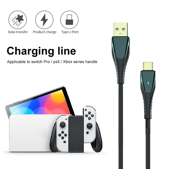 PER NS SWITCH Pro/PS5/XBOX 3 metri cavi di ricarica USB controller linea caricabatterie EUR 10 ...