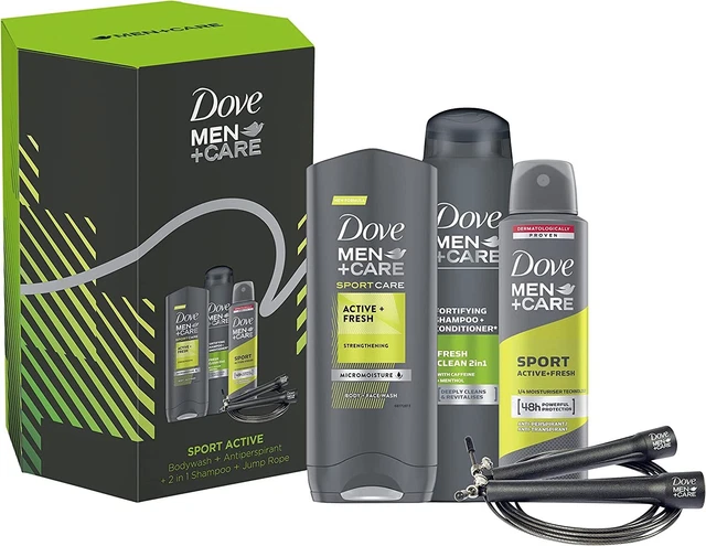 DOVE MEN CARE Sport Active Body Kit Jump Rope & 3 Shower Pieces Gift ...