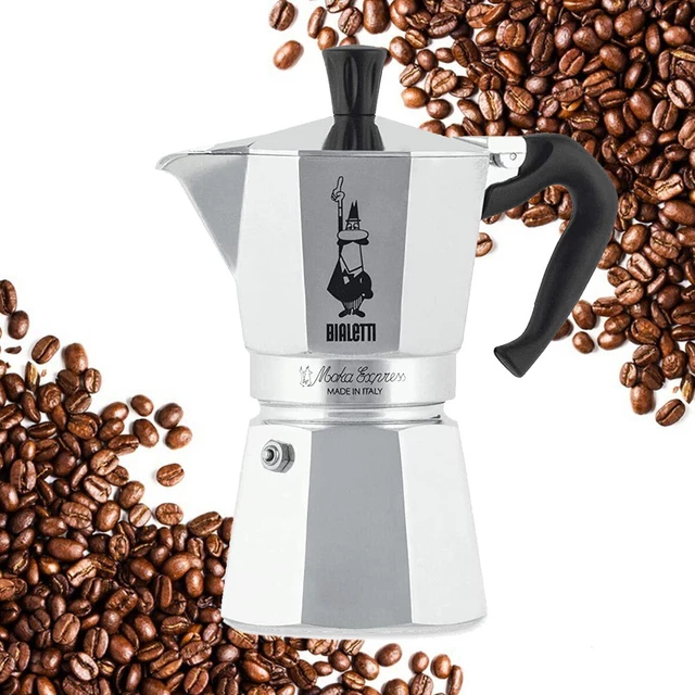 BIALETTI MOKA EXPRESS Caffettiera in alluminio 1/2/3/4/6/9/12/18 tazze ...