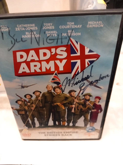 DADS ARMY DVD Film Signed On Front Cover By Bill Nighy And Michael ...