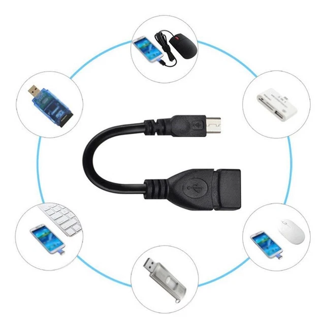 MICRO USB CABLE Male Host to USB Female OTG Adapter Tablet H9G1 Android ...