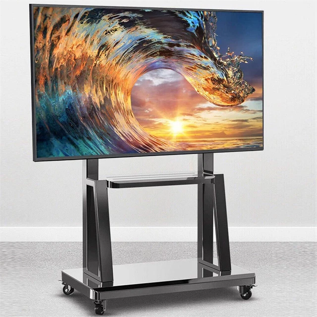TV STÄNDER TV Standfuss Mobil Rollwagen für 32-100'' Fernsehen ...