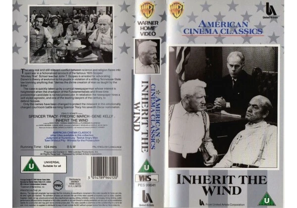 WARNER HOME VIDEO 'Inherit The Wind' Spencer Tracy, Frederick March ...