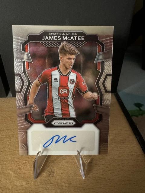 JAMES MCATEE AUTOGRAPH 2023-24 Panini Prizm Premier League Sheffield ...