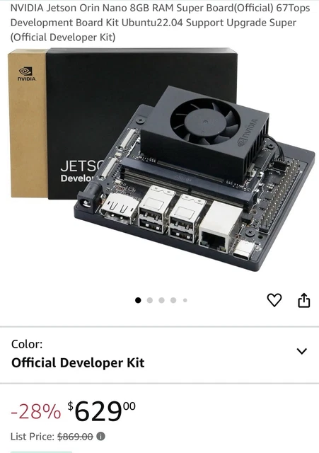 NVIDIA 1024-CORE JETSON Orin Nano Super Developer Kit 8GB- P3766 32 ...