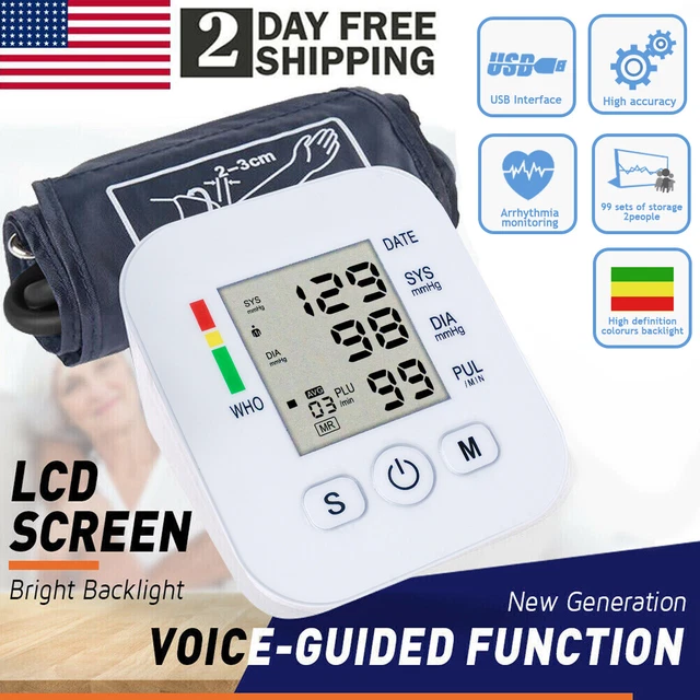 AUTOMATIC DIGITAL ARM Blood Pressure Monitor BP Cuff Machine Home Test ...