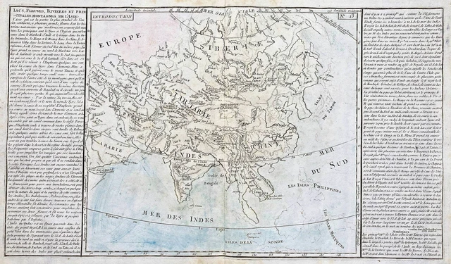 ASIA LAKE CHINA Korea Japan Map Clouet Engraving Copperplate 1780 £51. ...